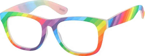 Zenni Square Eyeglasses Full Rim Frame - Rainbow