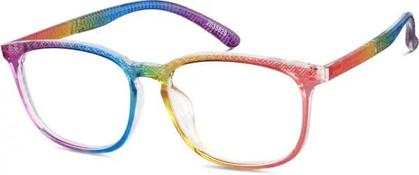 Zenni Square Eyeglasses Full Rim Frame - Rainbow