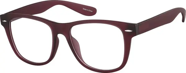 Zenni Square Full Rim Frame - Red