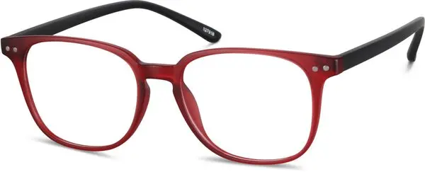 Zenni Square Full Rim Eyeglasses - Red