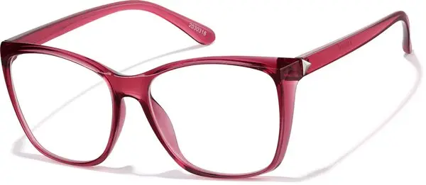 Zenni Square Full Rim Eyeglasses - Red