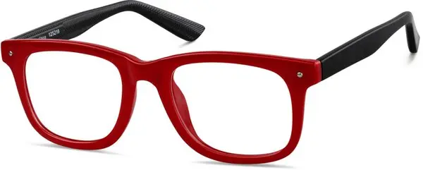 Zenni Square Full Rim Eyeglasses - Red