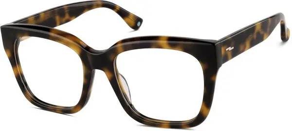Zenni Square Full Rim Frame Glasses - Tortoiseshell