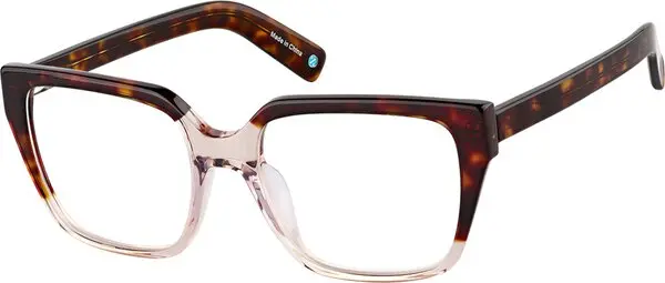 Zenni Square Full Rim Acetate Eyeglasses - Tortoiseshell