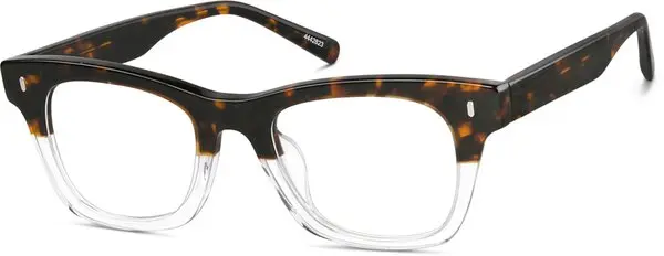 Zenni Square Glasses Plastic Full Rim Frame - Translucent