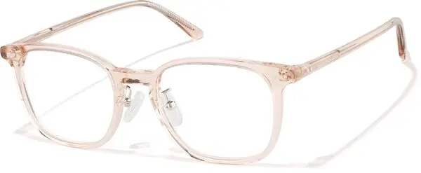 Zenni Square Full Rim Frame Glasses - Transparent Sand