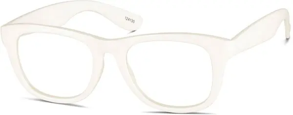 Zenni Square Eyeglasses Full Rim Frame - White