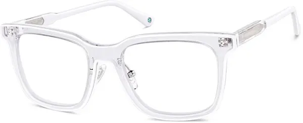 Zenni Square Full Rim Frame Glasses - White