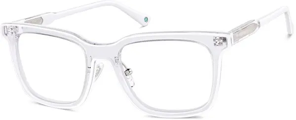 Zenni Square Full Rim Frame Glasses - White