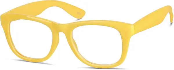 Zenni Square Glasses Plastic Full Rim Frame - Yellow