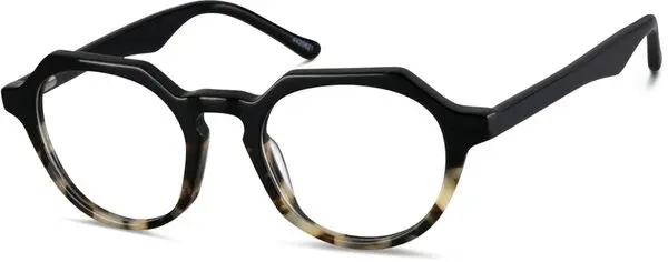 Zenni Geometric Full Rim Eyeglasses - Black
