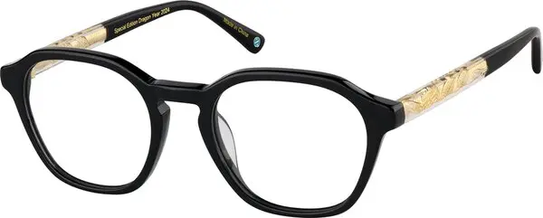 Zenni Geometric Full Rim Frame Eyeglasses - Black