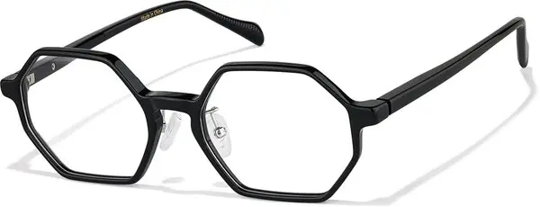 Zenni Geometric Full Rim Eyeglasses - Black