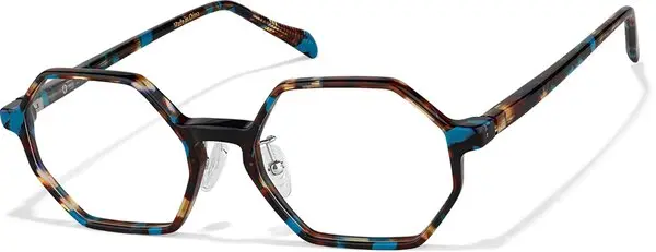 Zenni Geometric Full Rim Eyeglasses - Blue/tortoiseshell