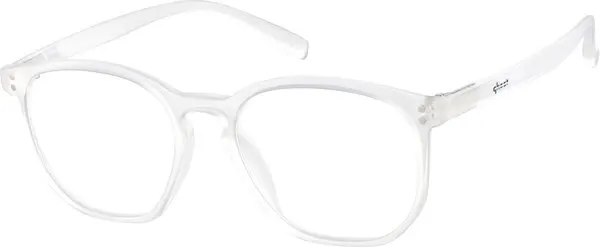 Zenni Geometric Eyeglasses Full Rim Frame - Clear