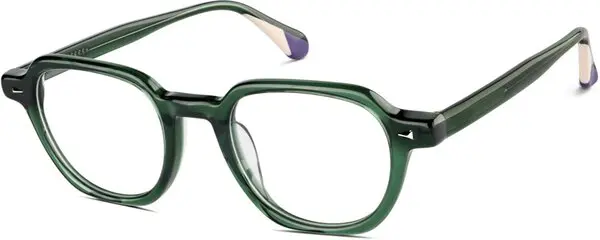 Zenni Geometric Full Rim Frame - Green