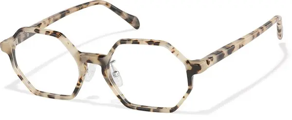 Zenni Geometric Full Rim Eyeglasses - Ivory Tortoiseshell