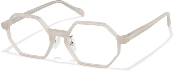 Zenni Geometric Full Rim Frame Eyeglasses - Sand