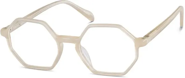 Zenni Geometric Full Rim Eyeglasses - Sand