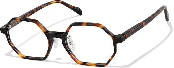Zenni Geometric Full Rim Eyeglasses - Tortoiseshell
