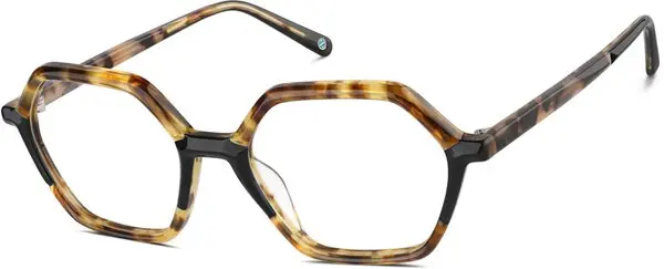 Zenni Geometric Full Rim Frame Glasses - Tortoiseshell