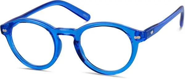 Zenni Round Full Rim Eyeglasses - Blue