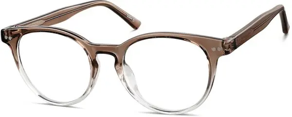 Zenni Round Full Rim Eyeglasses - Brown