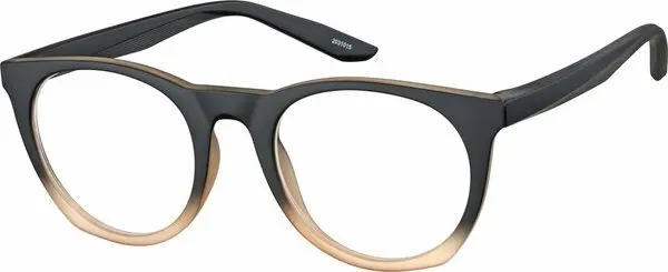 Zenni Round Full Rim Eyeglasses - Café