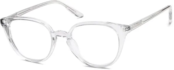 Zenni Round Frame Full Rim Eyeglasses - Clear