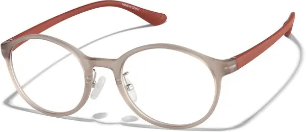 Zenni Round Full Rim Eyeglasses - Frosted Sand
