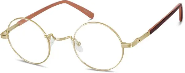 Zenni Round Full Rim Eyeglasses - Gold