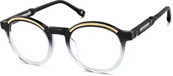 Zenni Round Full Rim Acetate Eyeglasses - Gray