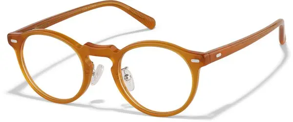 Zenni Round Full Rim Eyeglasses - Honey