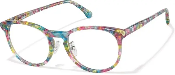 Zenni Round Eyeglasses Full Rim Frame - Multicolor