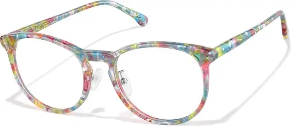 Zenni Round Eyeglasses With Full Rim Frame - Multicolor