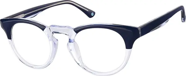 Zenni Round Frame Full Rim Eyeglasses - Navy