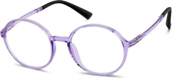 Zenni Round Full Rim Acetate Eyeglasses - Purple