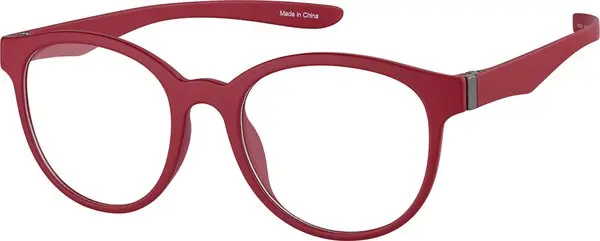 Zenni Round Full Rim Eyeglasses - Red