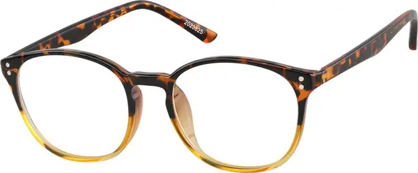 Zenni Round Glasses Plastic Full Rim Frame - Tortoiseshell
