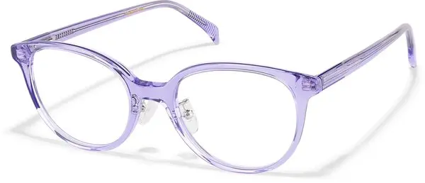 Zenni Round Full Rim Eyeglasses - Transparent Lavender