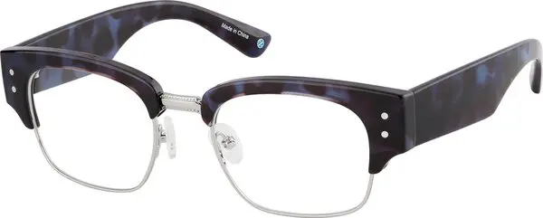 Zenni Browline Full Rim Frame Eyeglasses - Blue