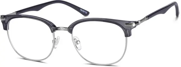 Zenni Browline Full Rim Frame Eyeglasses - Gray