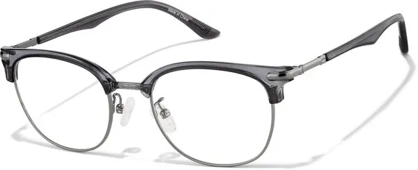 Zenni Browline Frame Glasses - Gray