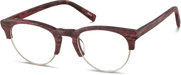 Zenni Browline Full Rim Frame - Red