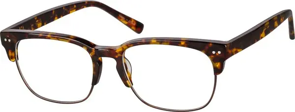 Zenni Browline Full Rim Frame Glasses - Tortoiseshell