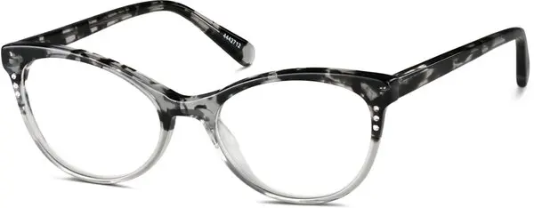 Zenni Retro Cat-eye Full Rim Frame Glasses - Gray