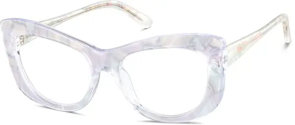 Zenni Retro Cat-eye Full Rim Eyeglasses - Opal