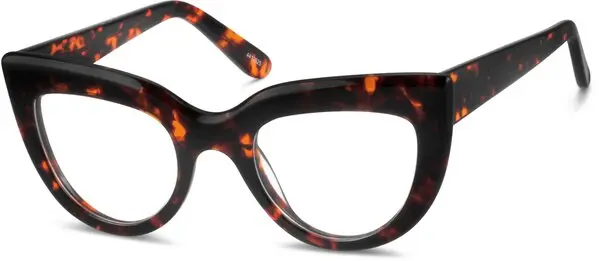 Zenni Retro Cat-eye Full Rim Frame Glasses - Tortoiseshell