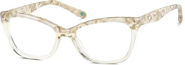 Zenni Retro Cat-eye Full Rim Frame Glasses - Translucent