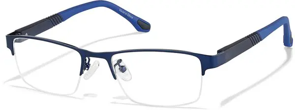 Zenni Rectangle Half-rim Glasses - Blue